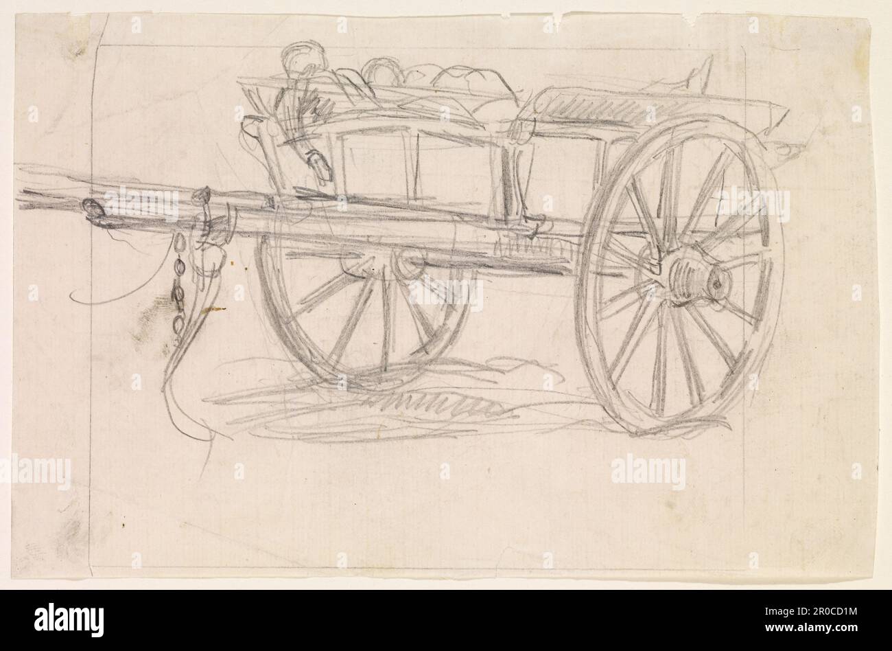 The Plague of Elliant - Sketch of a Cart carrying the Dead, 1859 ...