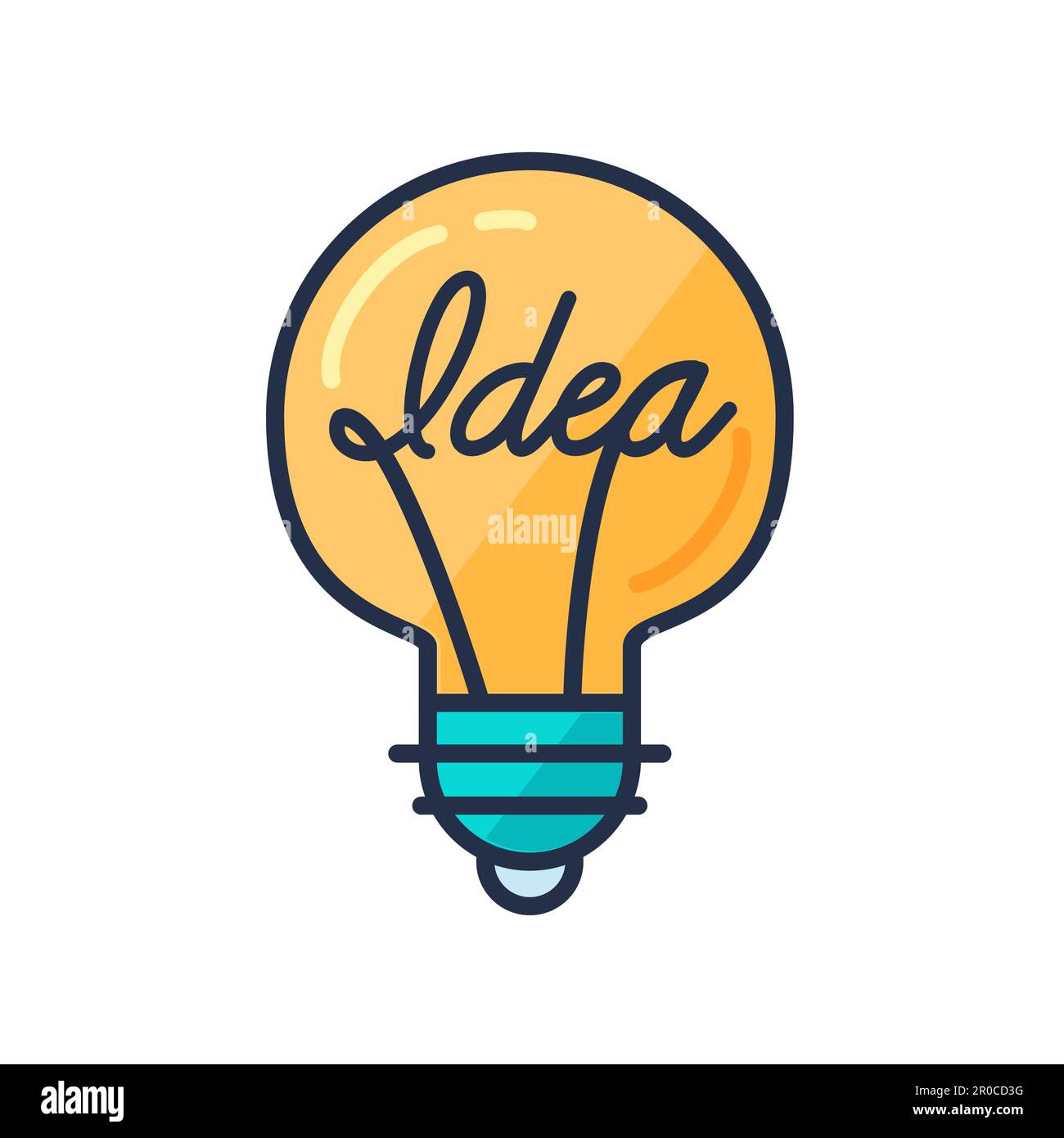 Great Idea Concept with Light Bulb Shape. Thought and imagination ...