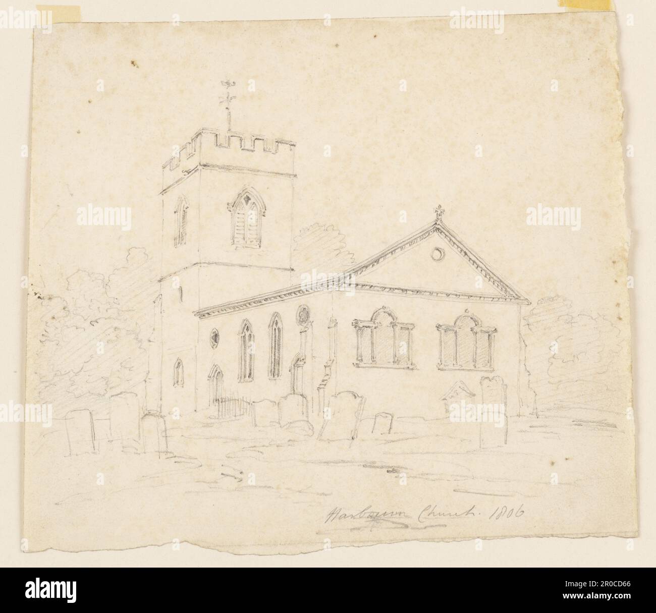 St Peter's Church, Harborne, 1806. Charles Barber. Harborne, Birmingham ...