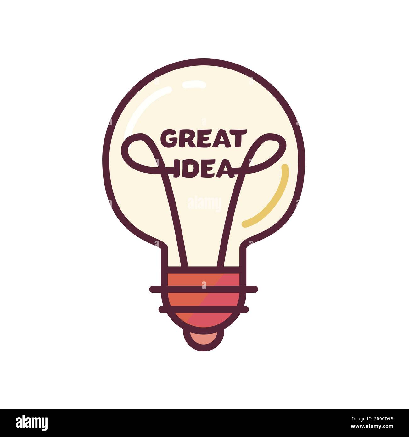 Great Idea Concept with Light Bulb Shape. Thought and imagination ...