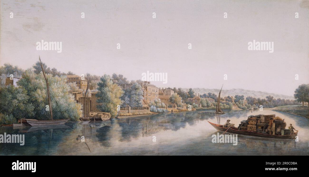 The Thames At Richmond, 1770-1780. William Marlow Stock Photo - Alamy