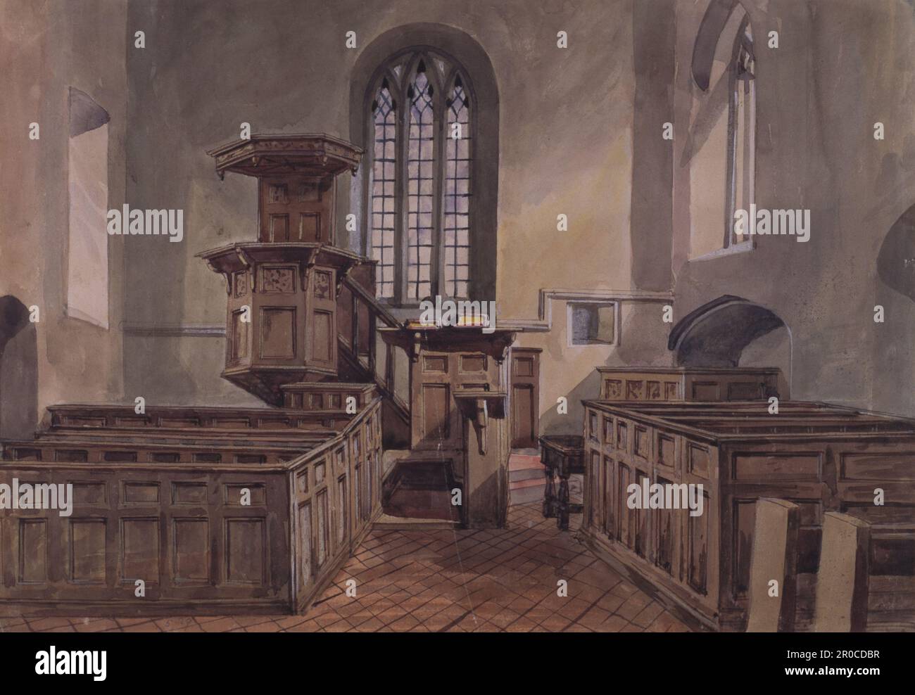 St Kenelm's Church Clent. Allen Edward Everitt Stock Photo - Alamy