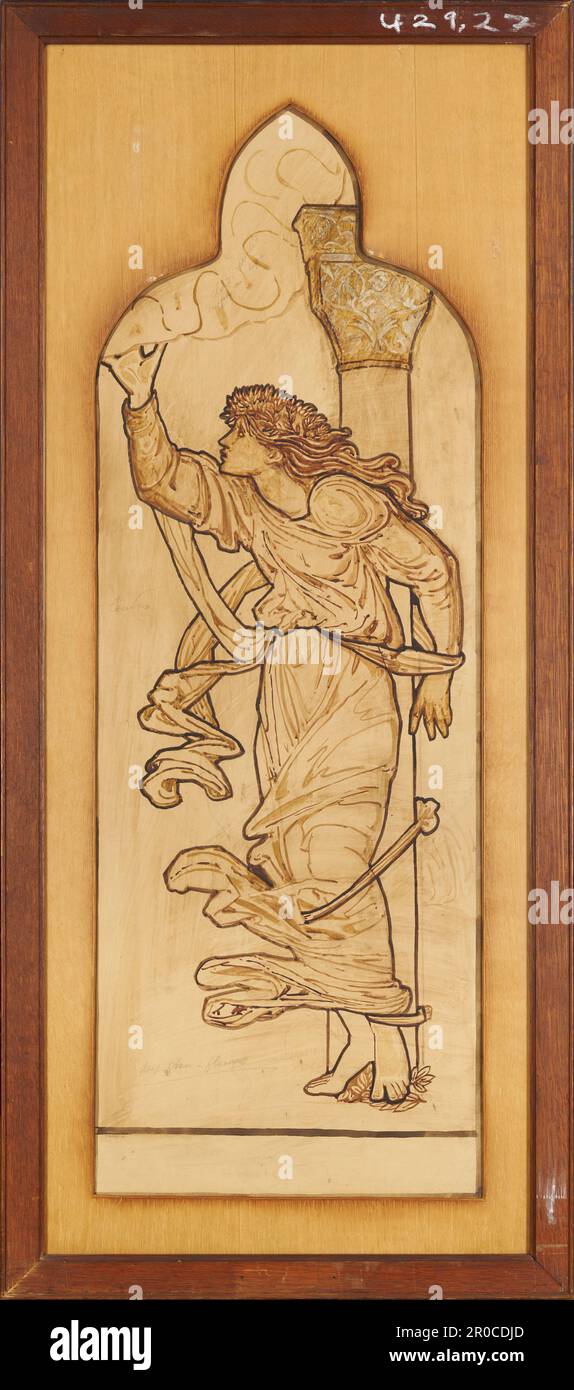 Hope, 1873. Sir Edward Burne-Jones (d.1898). Stained glass design for ...