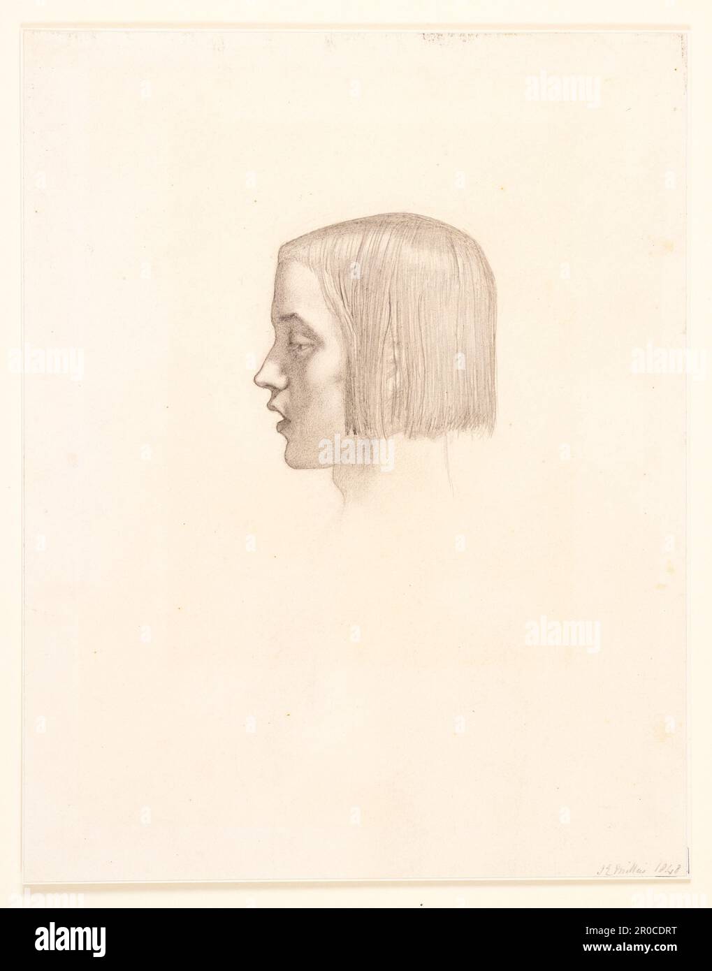 Isabella - Head study of the Youth, 1848. Artist: John Everett Millais ...