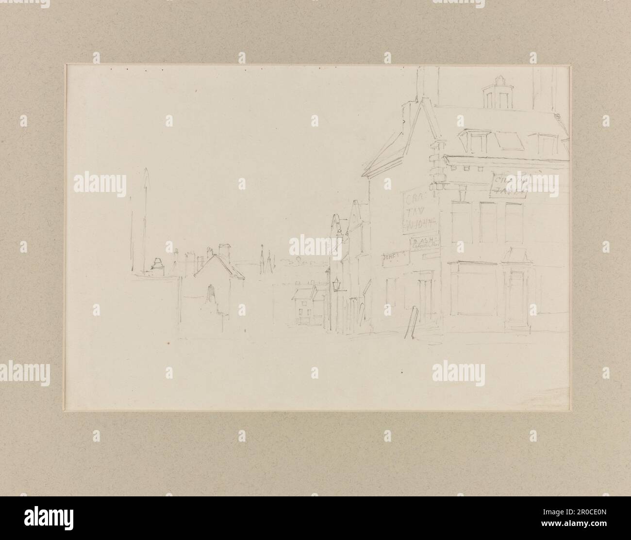 Topographical view of Birmingham.Pencil Drawing.. Junction of Peck Lane ...