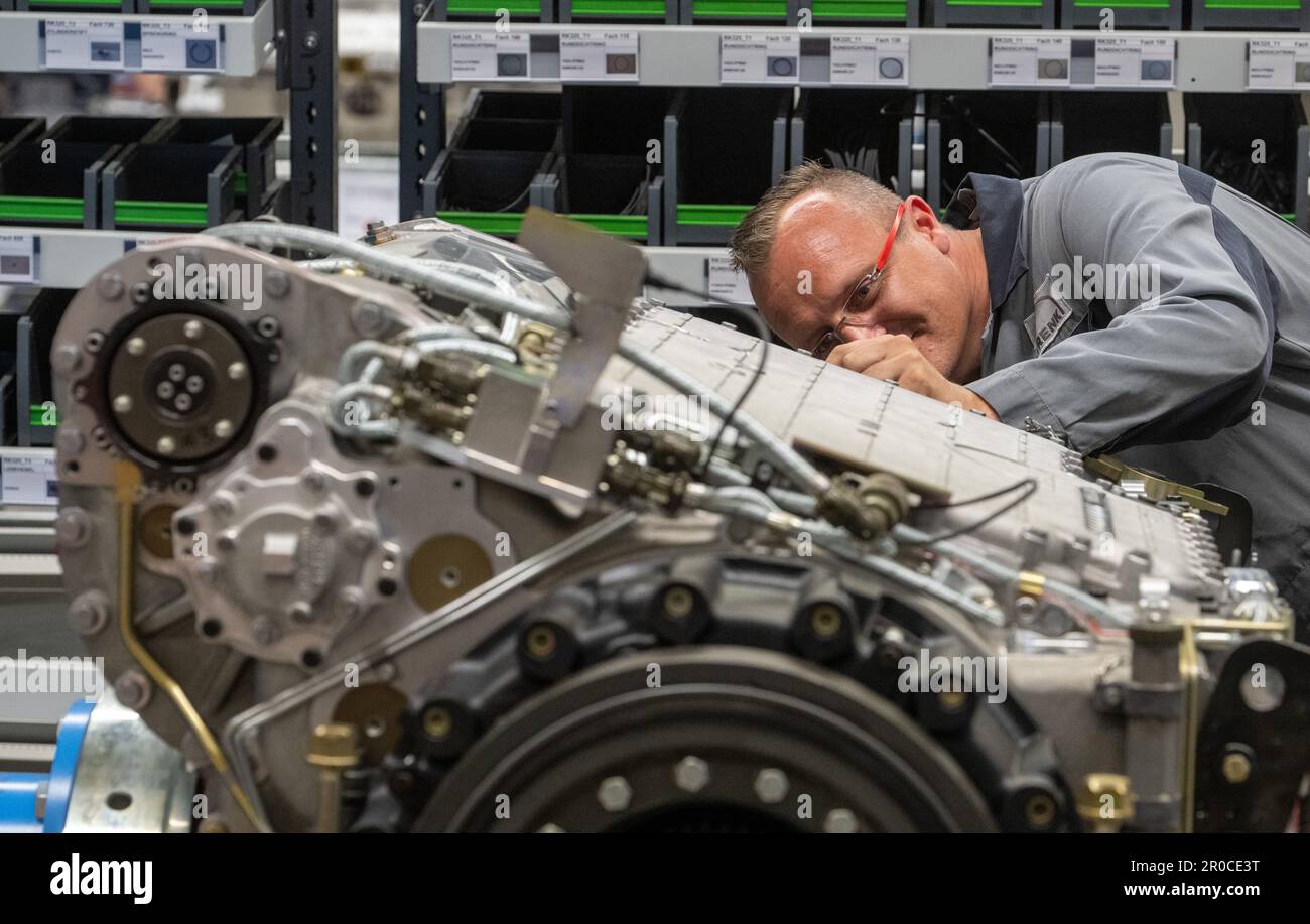 Augsburg, Germany. 08th May, 2023. Florian Kortsch assembles the ...