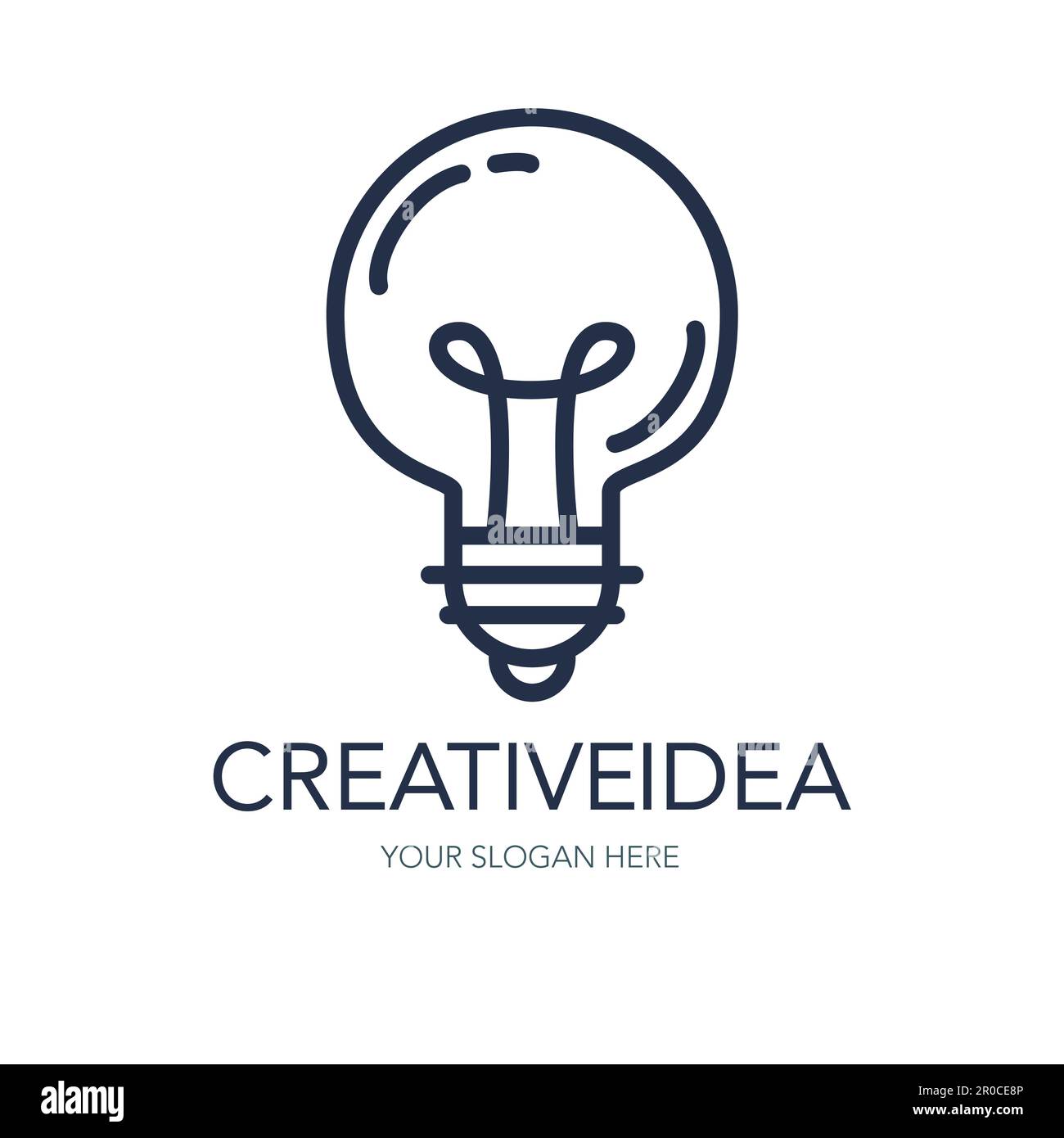 Simple Creative Success Idea Logo. Innovation symbol. Light bulb sign ...