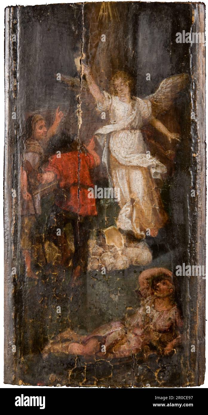 The Angel Appearing To The Shepherds, 1500-1600. Flemish School Stock ...