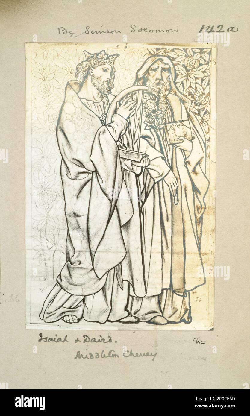 Design for Stained Glass: Isaiah and David. Artist: Simeon Solomon ...