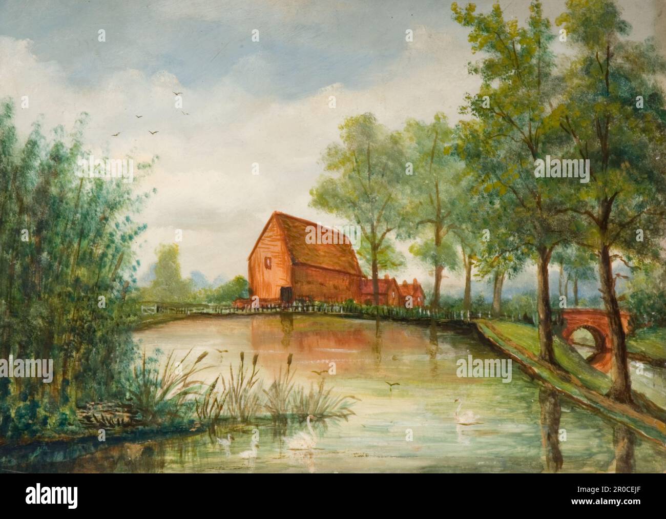 Old Pebble Mill Pool Birmingham (19th Century). Attributed to J.Booth ...