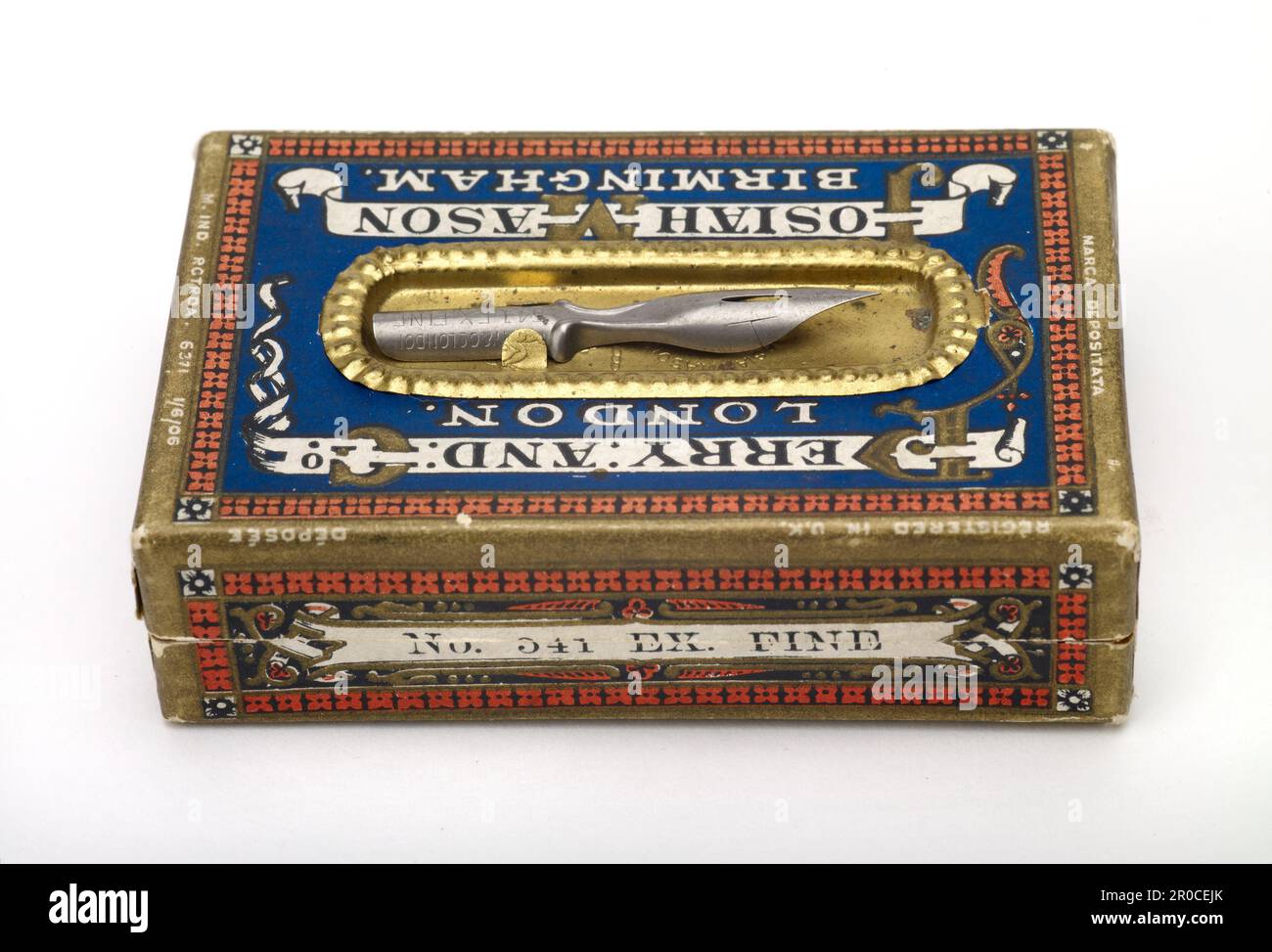 Box of Perry Pen Nibs. Manufacturer: Josiah Mason. Card box with lid ...