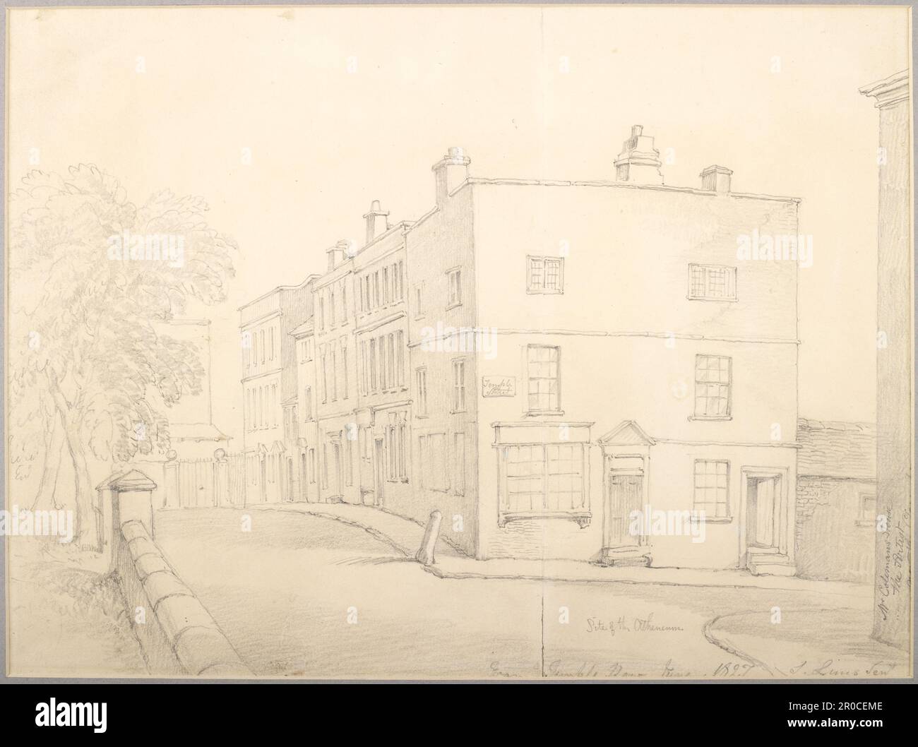 From Temple Row, near Needless Alley, Birmingham, June 1827... Site of ...