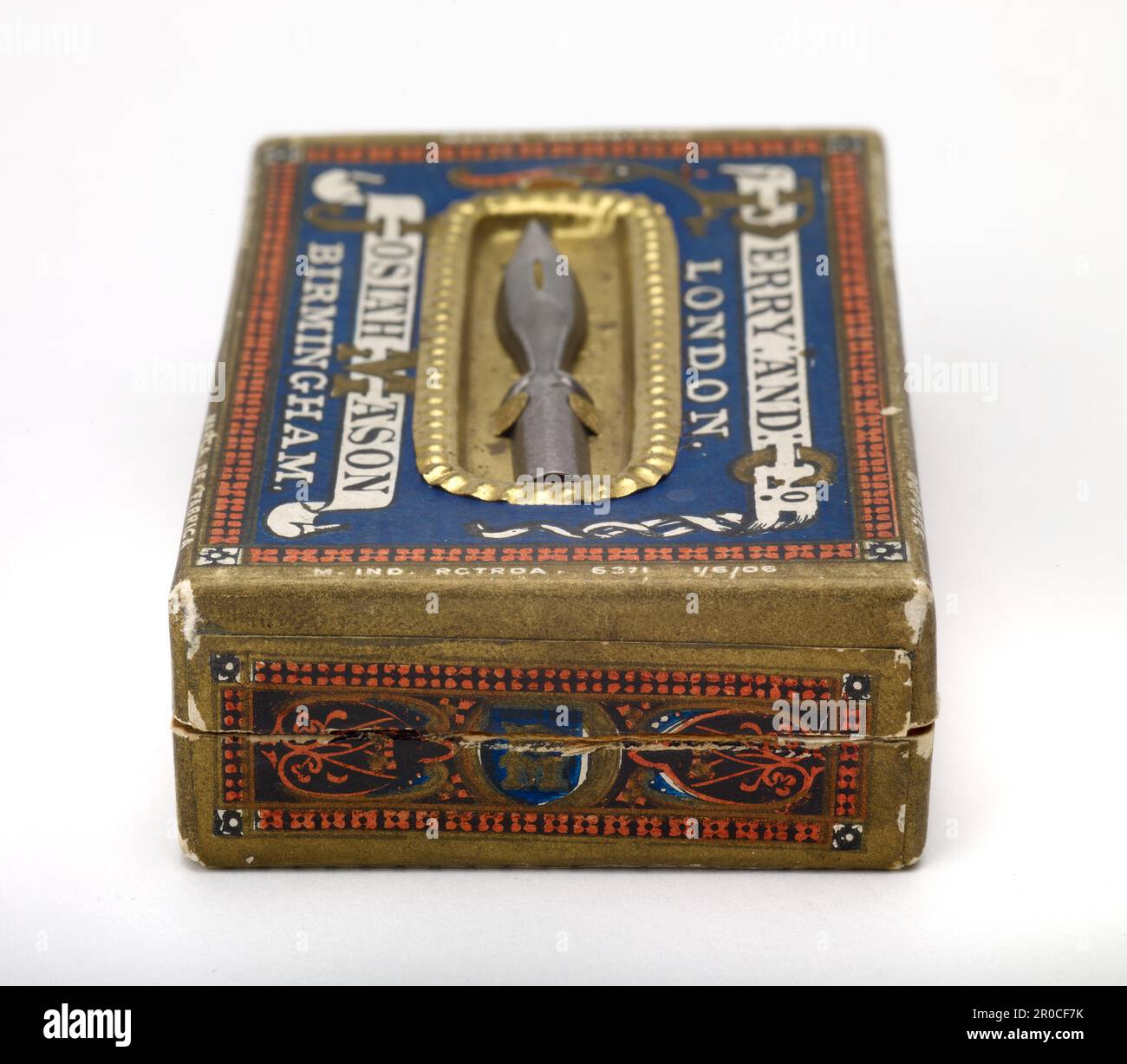 Box of Perry Pen Nibs. Manufacturer: Josiah Mason. Card box with lid ...