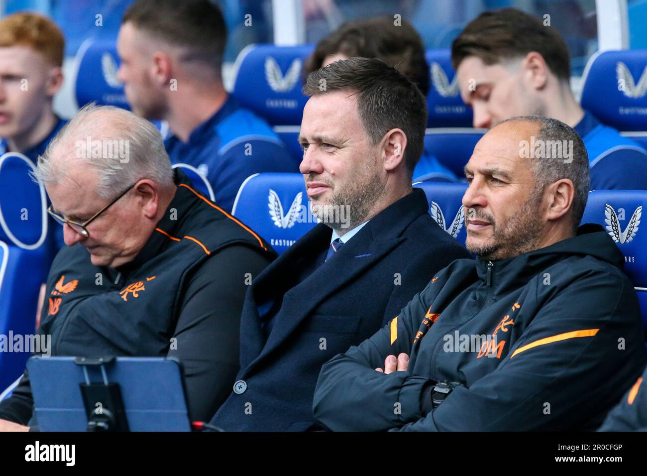 Micheal Beale, front row centre, manager of the Scottish premiership ...