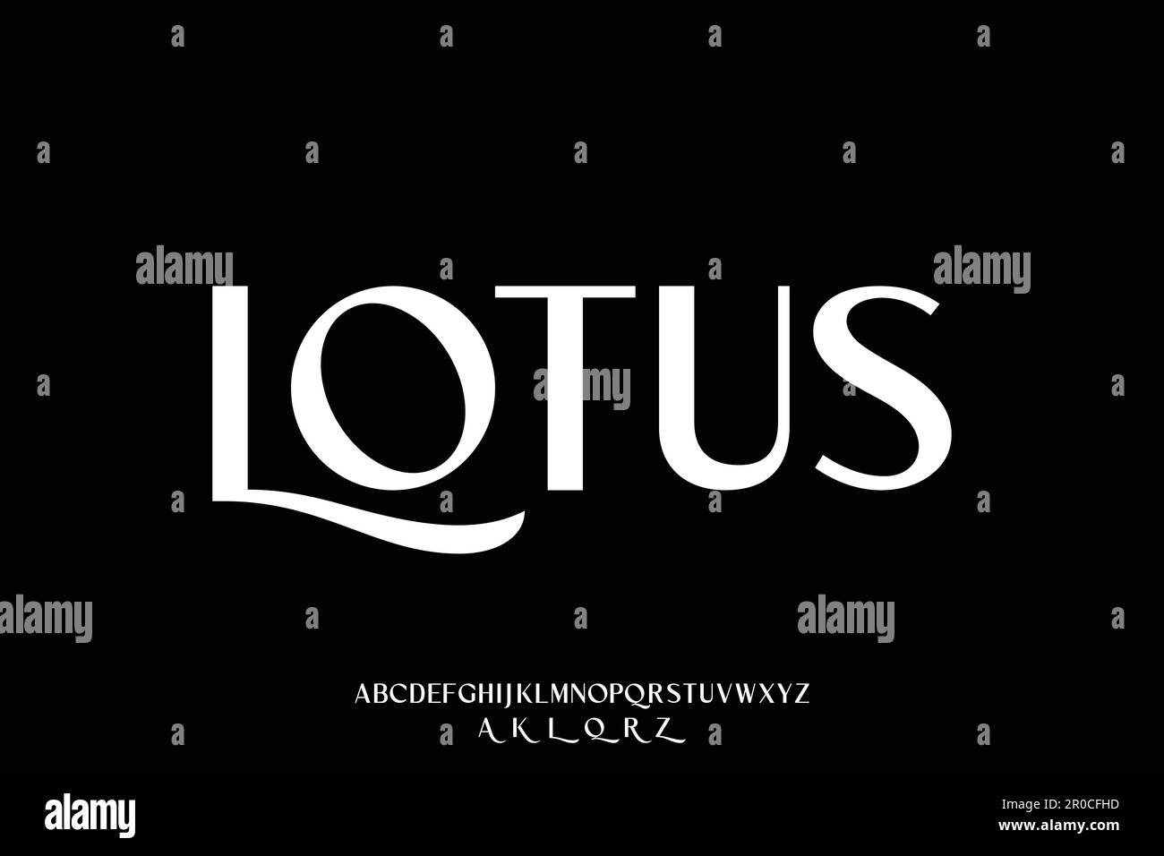 Elegant luxury sans serif display font vector with alternate Stock ...