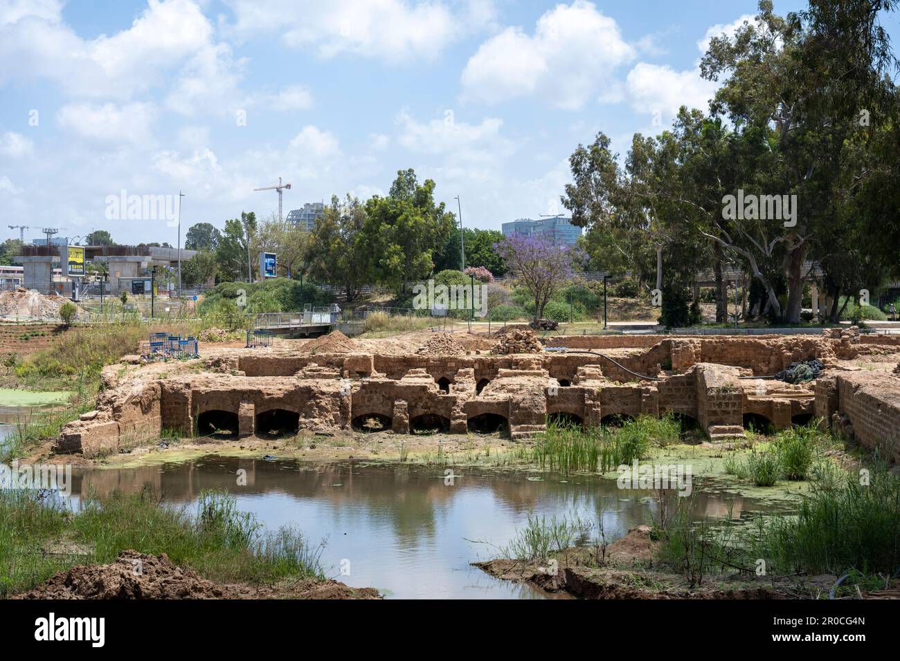 Ten Mills ancient bridge and water powered flour mills on the Yarkon ...