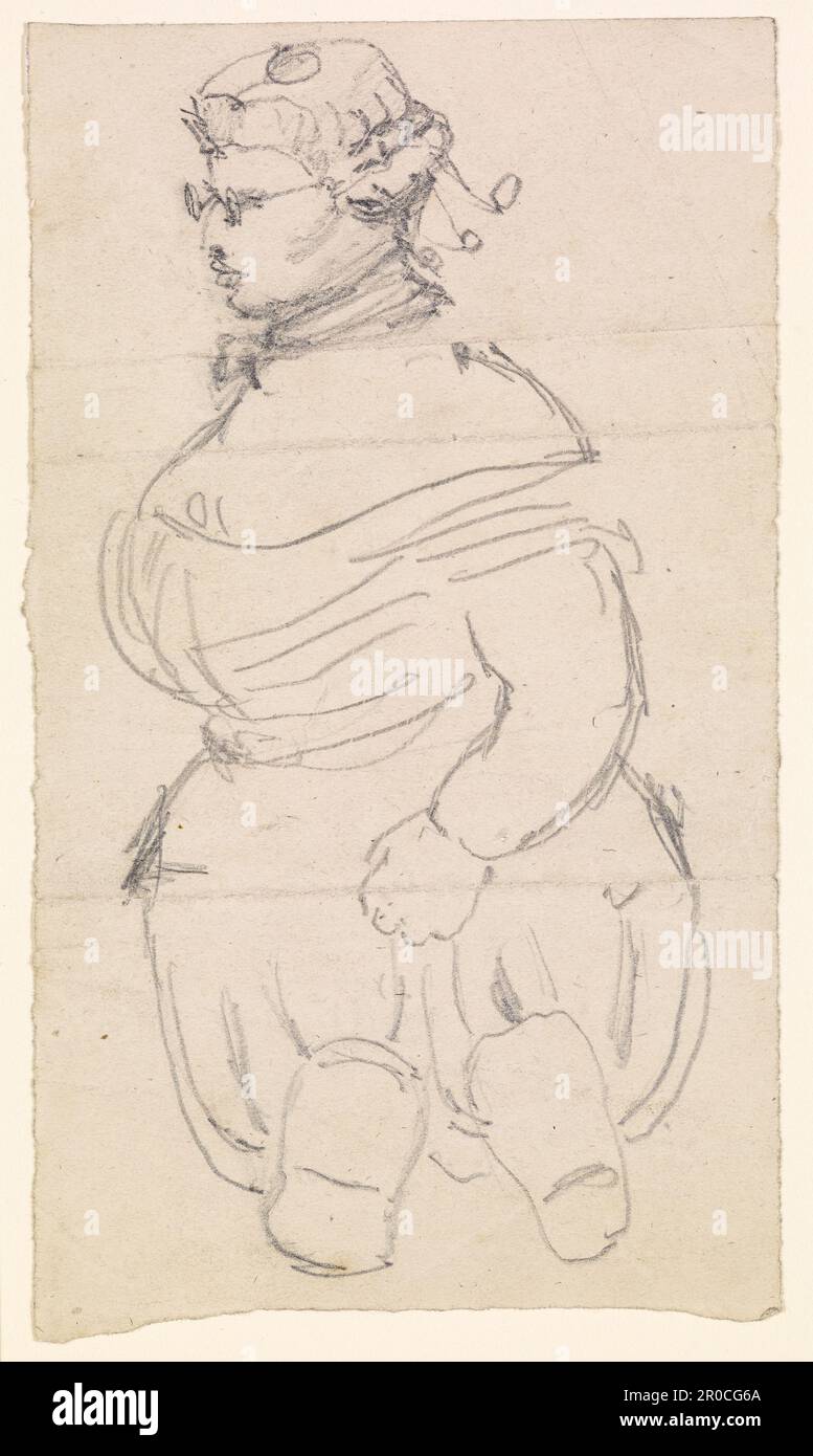 [Recto - front]. Caricature - Composite Drawing of a bewigged Figure ...
