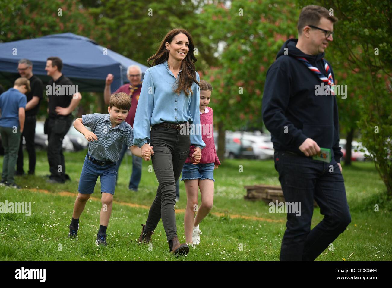 Prince Louis, the Princess of Wales and Princess Charlotte join ...