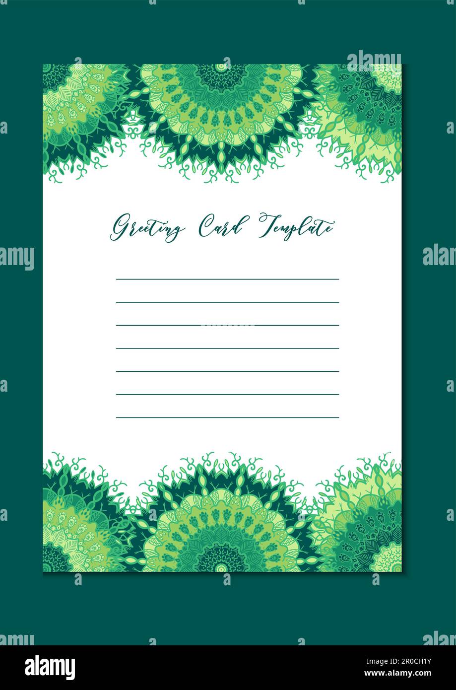 Business mandala card template. Oriental ethnic pattern. Mehndi ...