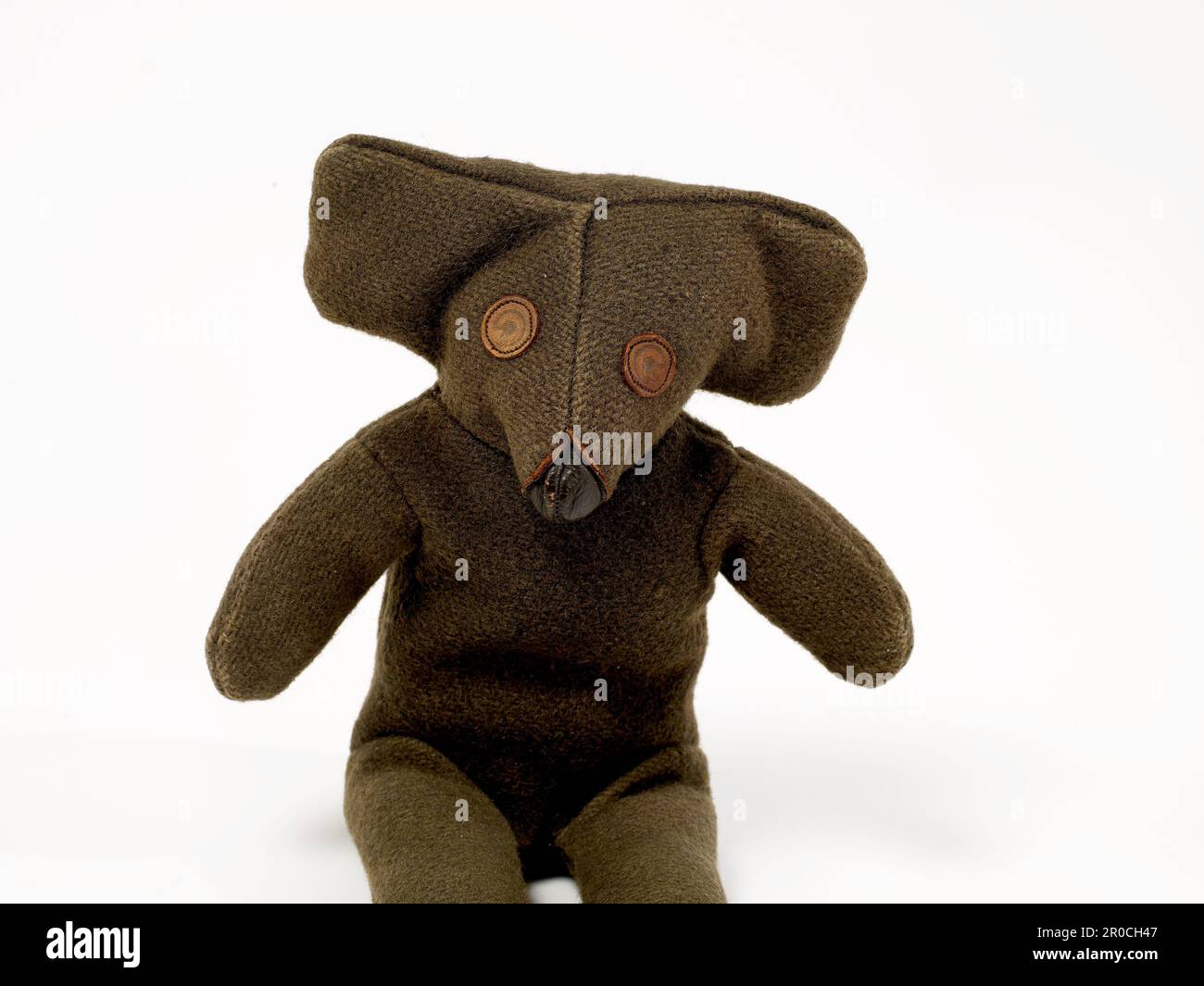 World War II Teddy Bear, 1942. Home-made Teddy Bear made of khaki ...