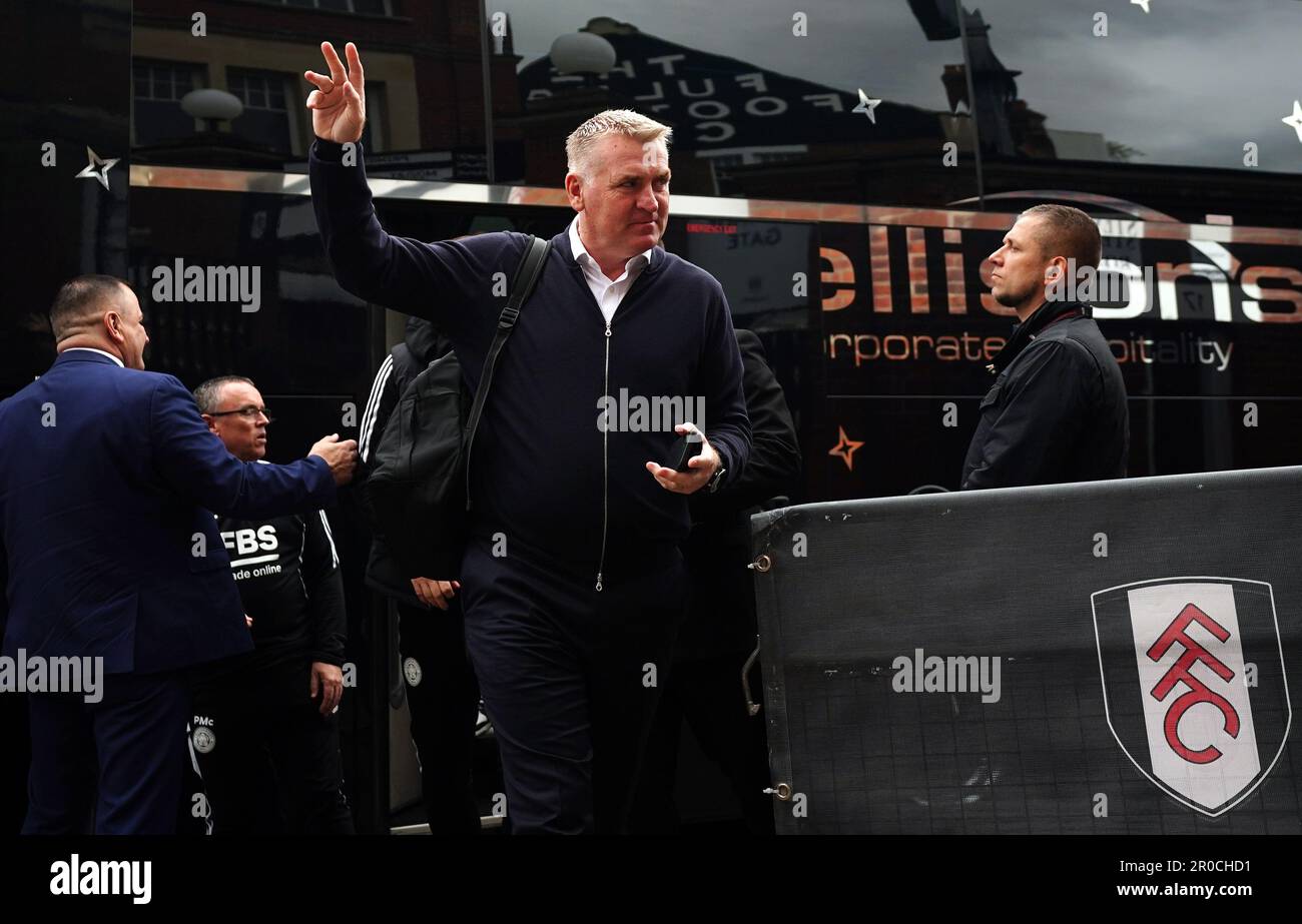 Leicester City manager Dean Smith arriving ahead of the Premier League ...