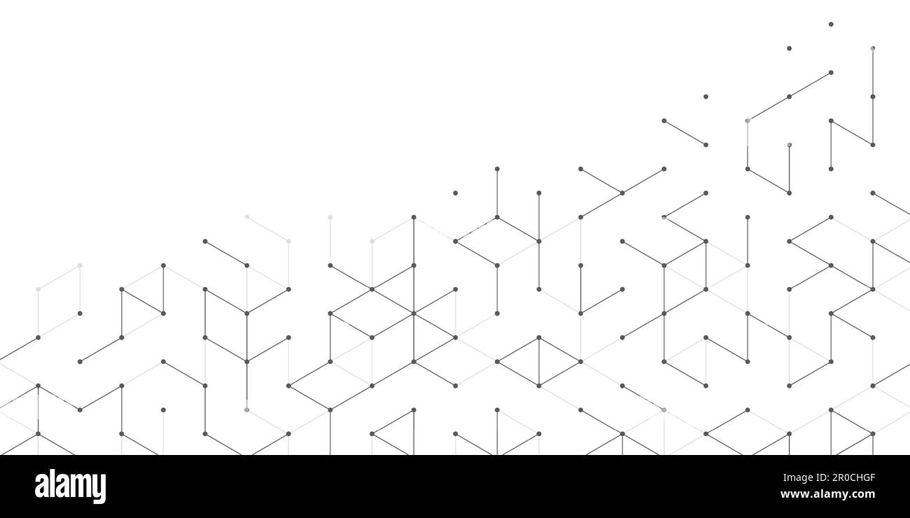 Modern technology vector illustration with square grid. Technology ...