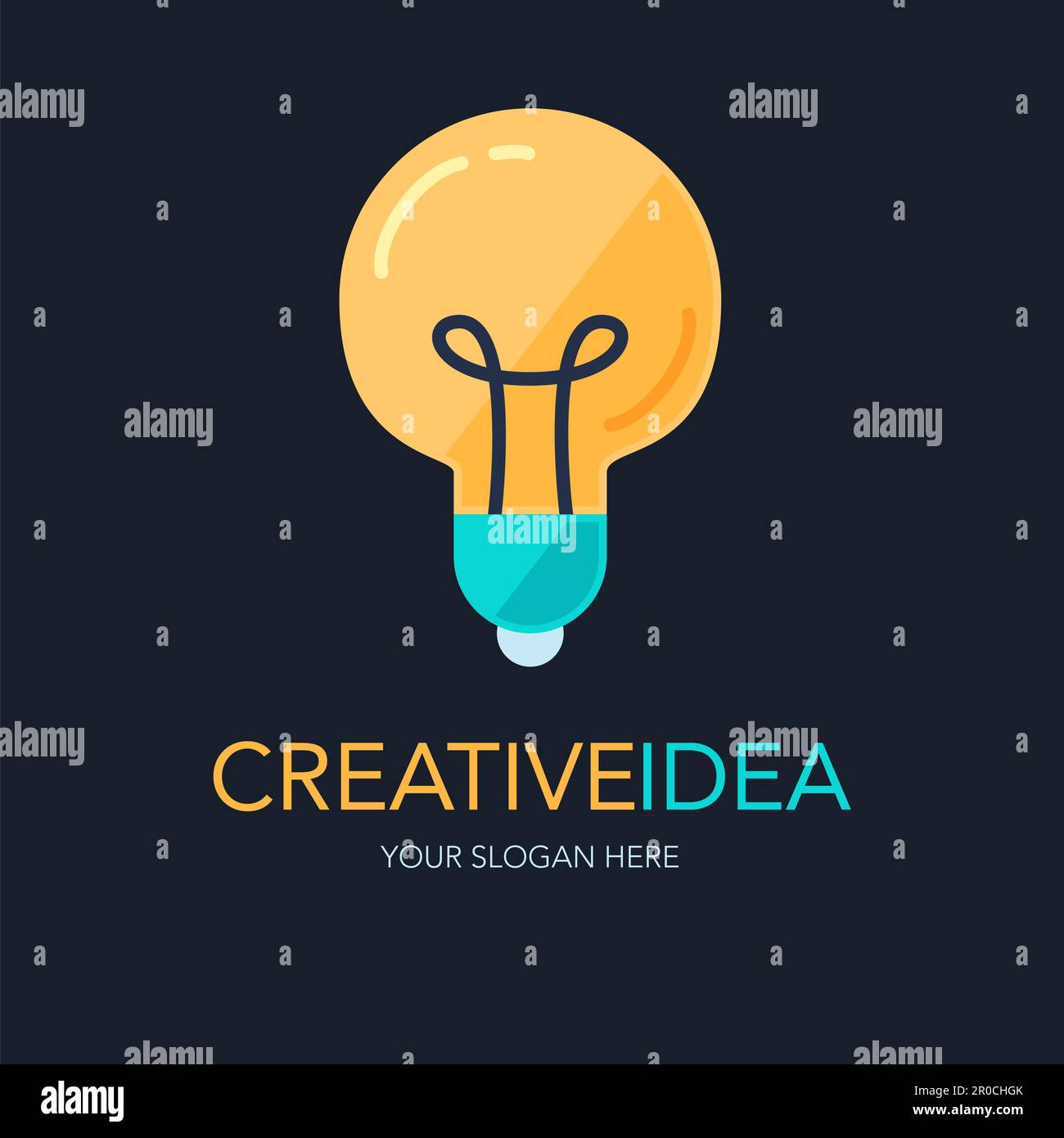 Simple Creative Success Idea Logo. Innovation symbol. Light bulb sign ...