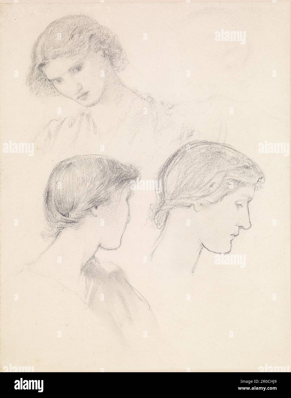 Female - Head Study of a Girl (Three Studies), 1864-1865. Artist ...