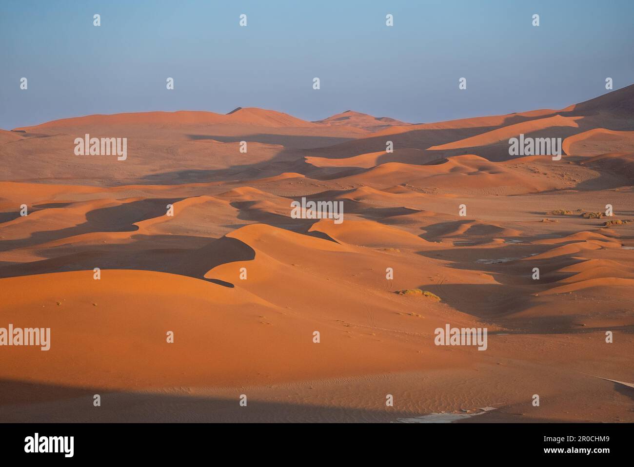 Aerial photography of the red sand dunes, Sossusvlei, Namib-Naukluft ...