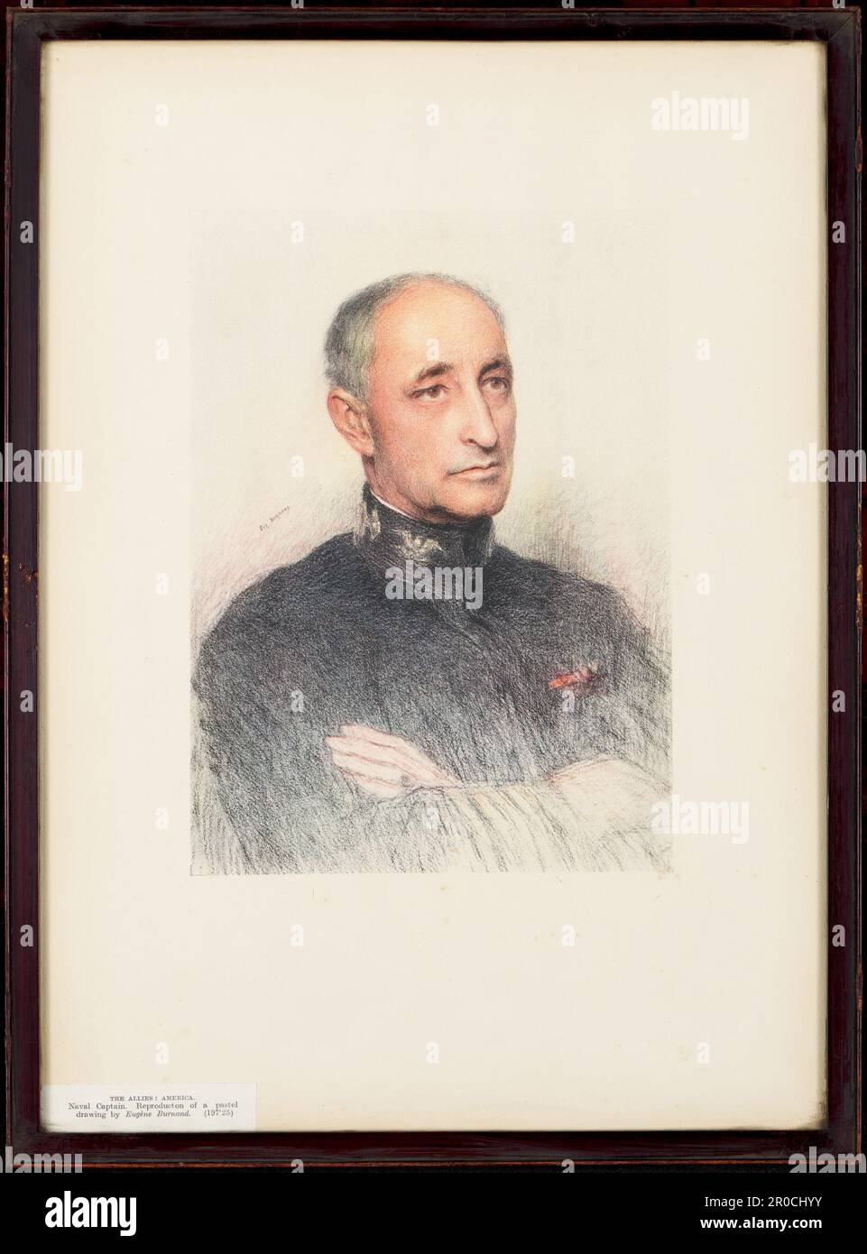 The Allies: America: Naval Captain. Eugene Burnand (d.1921 Stock Photo ...