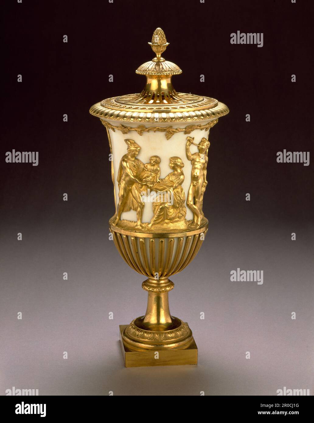 Bacchanalian Vase, 1776-1778. Ormolu and white marble. Makers: Boulton ...