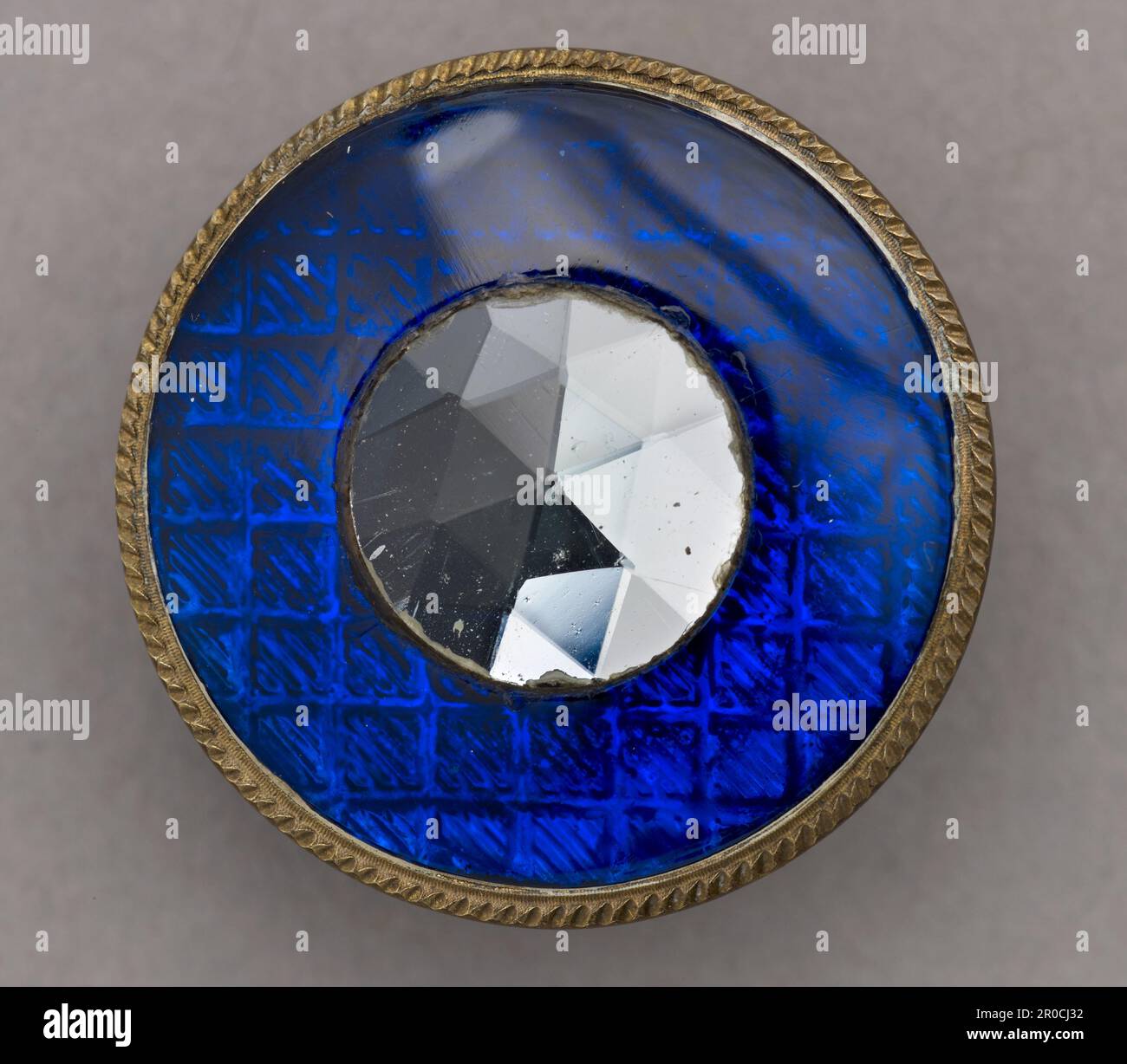 Gilt Metal and Glass Button, 1800-1820. Made in Birmingham, maker ...