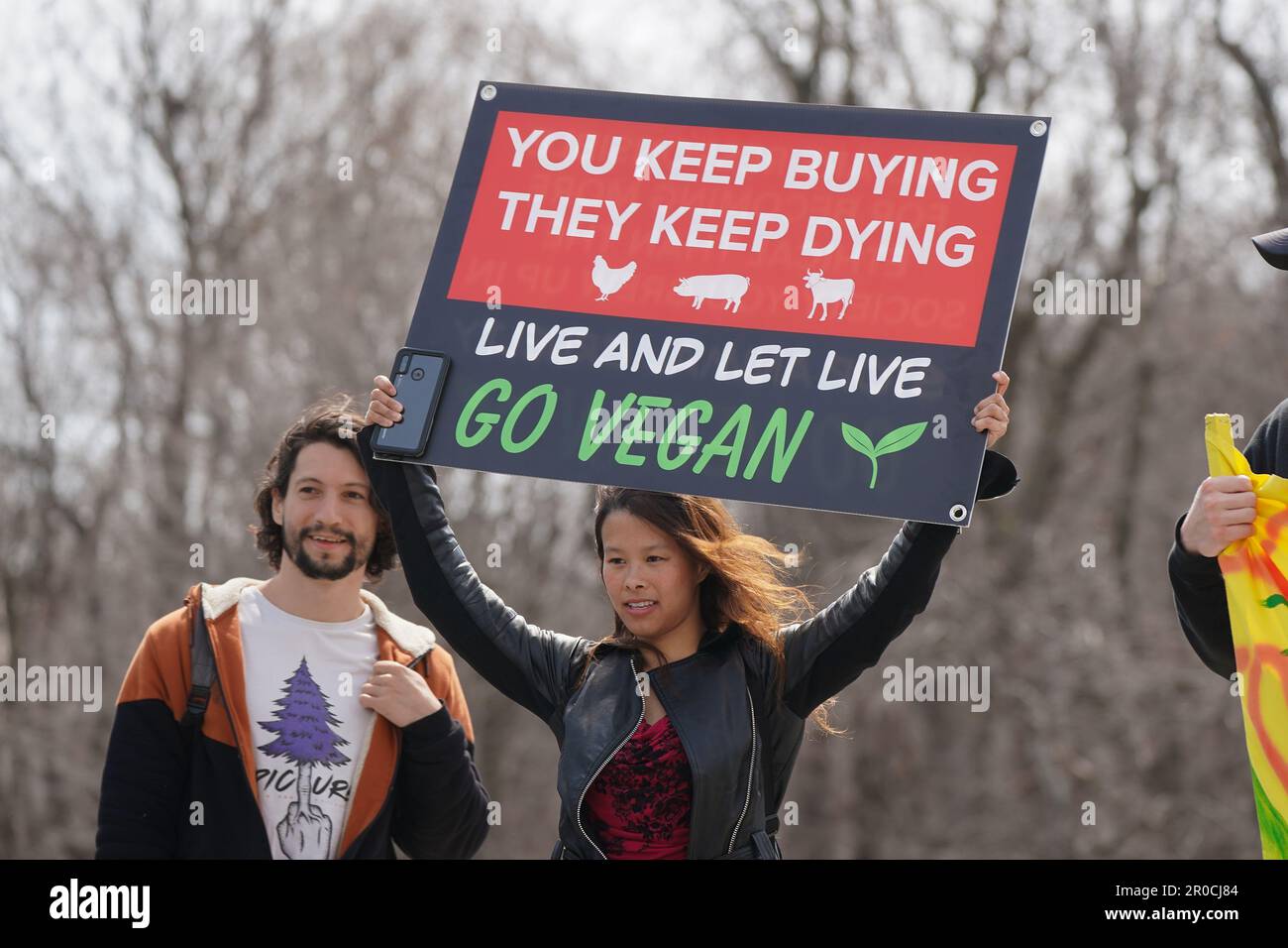 Earth day protest march in Montreal Stock Photo - Alamy