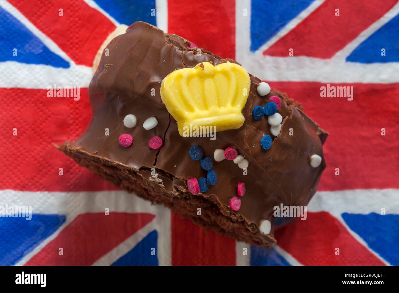 slice of Coronation Colin the Caterpillar cake from Marks & Spencer M&S ...