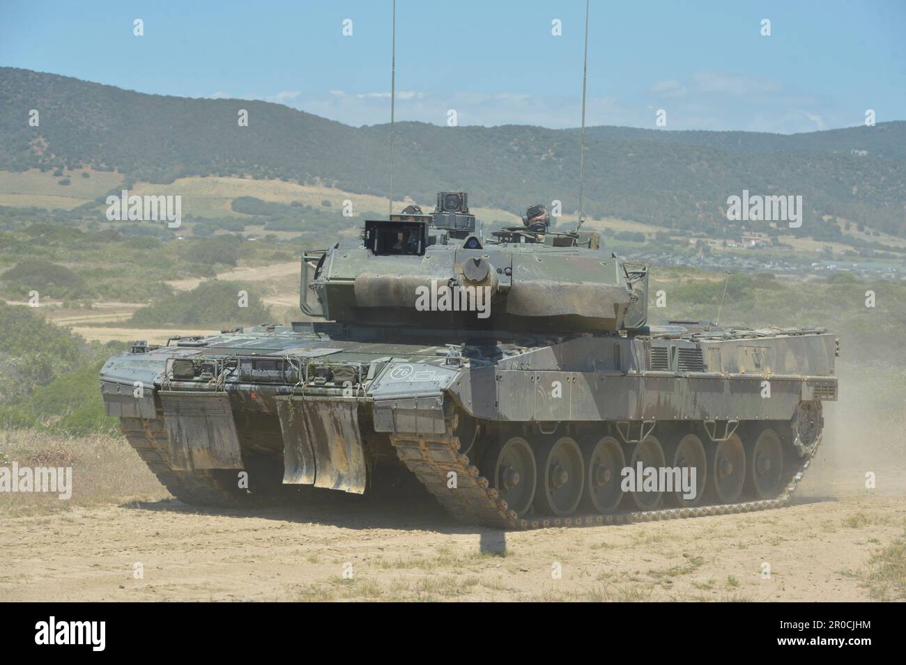 Capo Teulada, Italy. 05 May, 2023. German Army Leopard 2A7V main battle ...