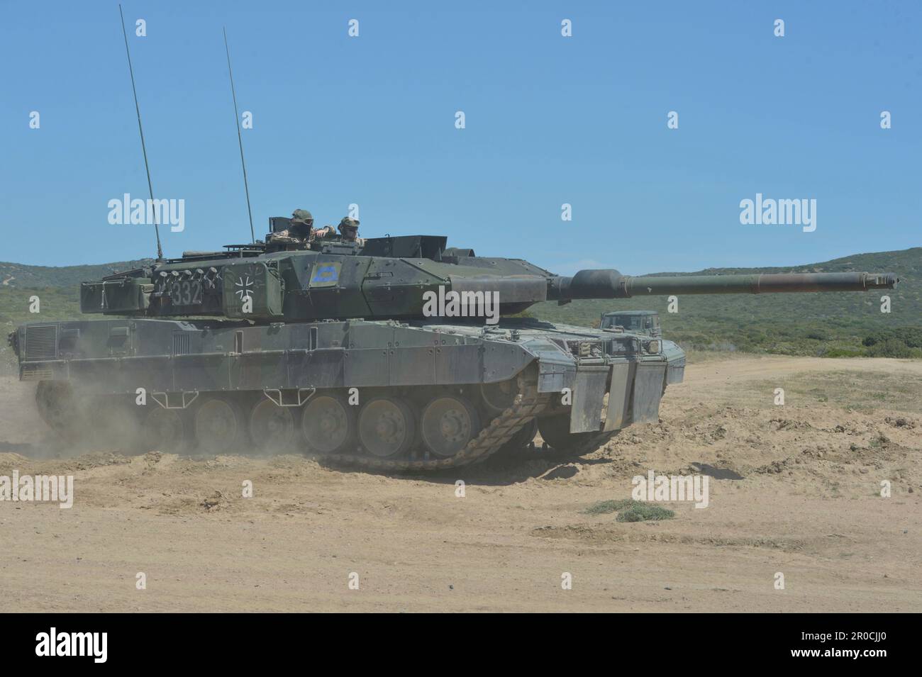 Capo Teulada, Italy. 05 May, 2023. German Army Leopard 2A7V main battle ...