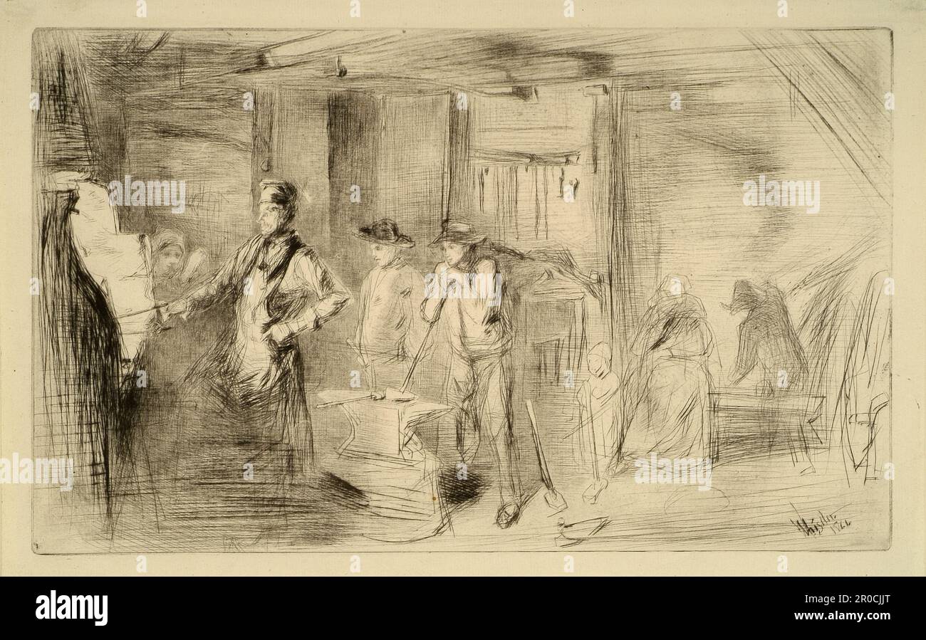 The Forge, 1861. Artist: James A McNeill Whistler. Printer: Thomas ...