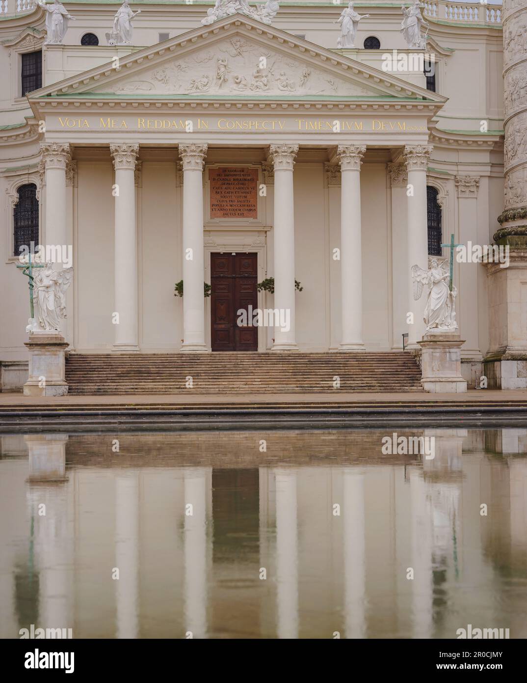 Catholic church located in the southern part of Karlsplatz, Vienna. One ...