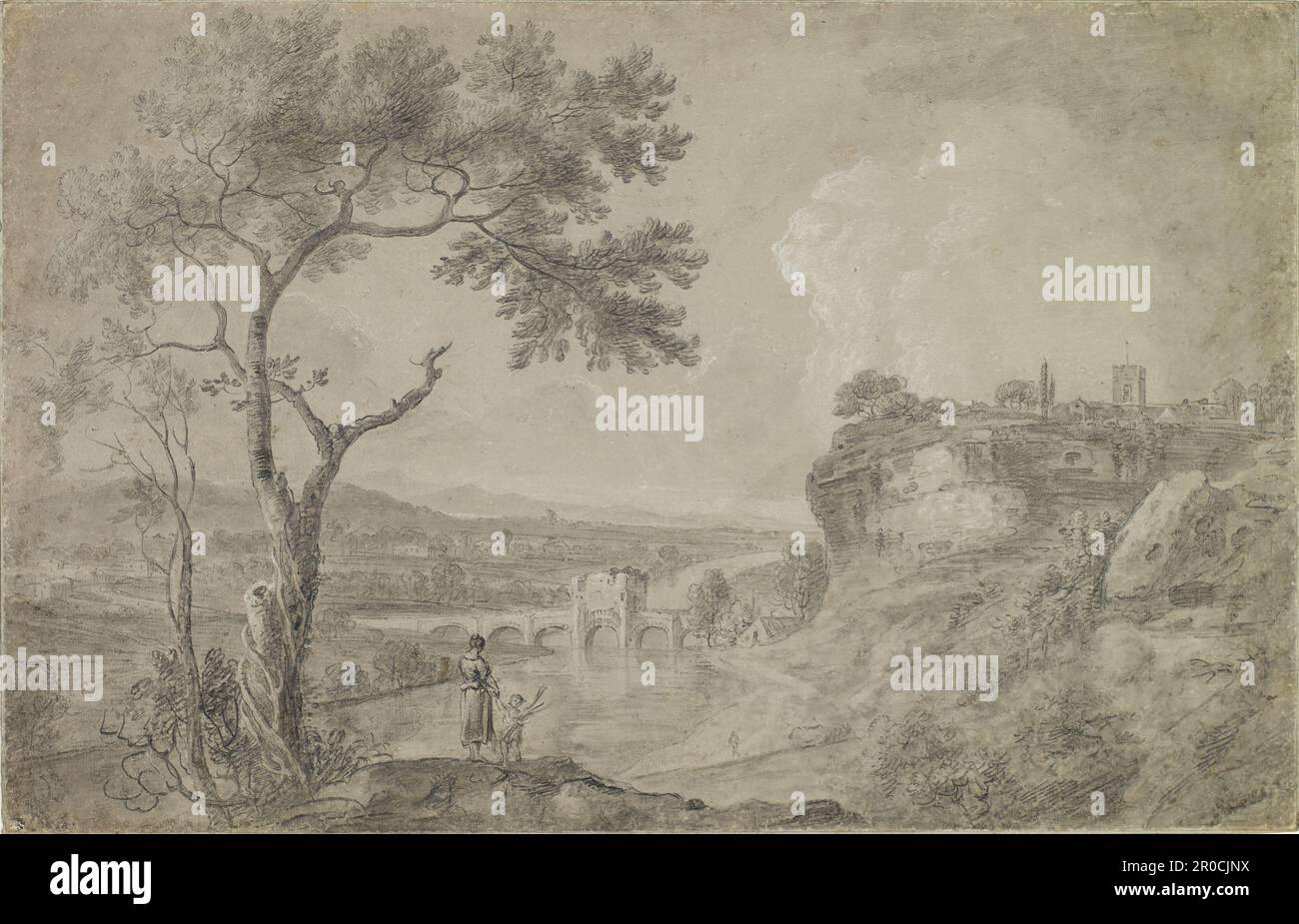 The Holt Bridge over the River Dee, 1760-1762. Richard Wilson. Study ...