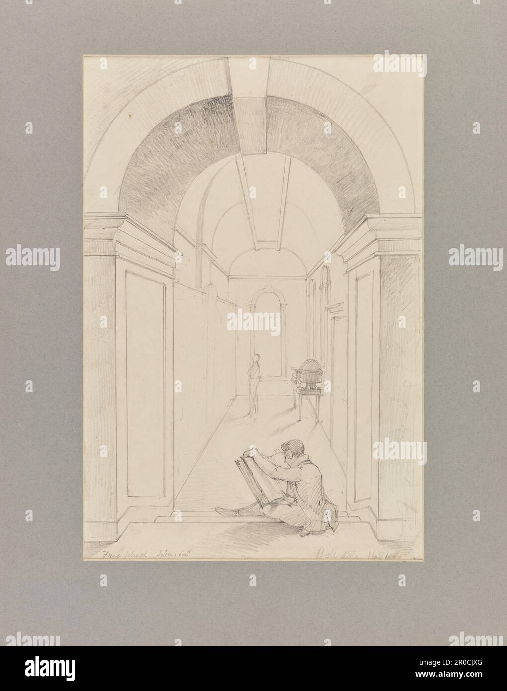 Topographical view of Birmingham.Pencil Drawing.. Interior of King ...