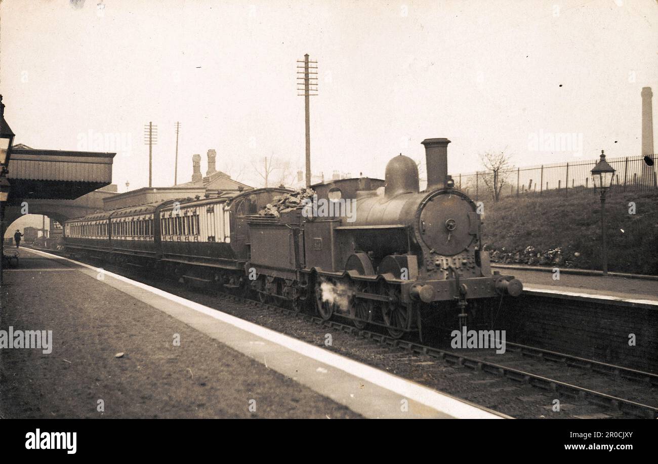 front view. Postcard - Wolverhampton and Birmingham Slow Train at Great ...