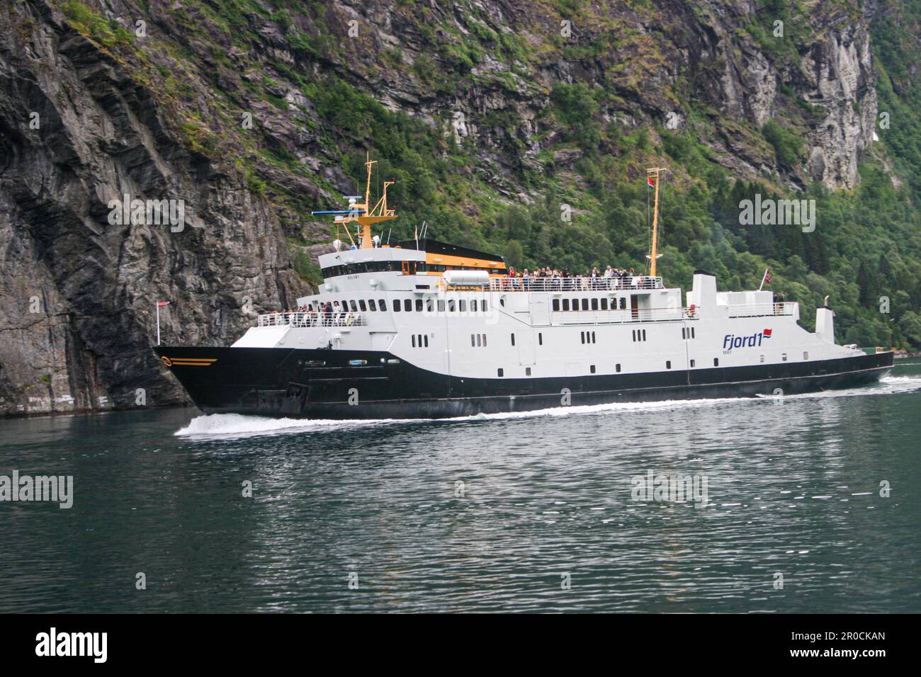 Cruise ship in a fjord, Norway Stock Photo - Alamy