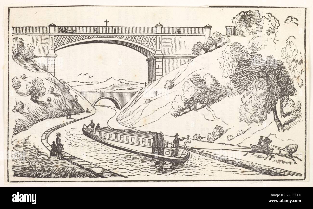 Engraving. - View of A Birmingham Canal. Wilkinson Collection, Vol.iii ...