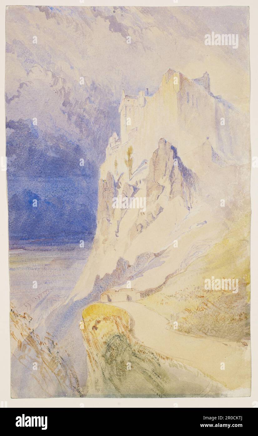 Dumbarton Castle. Artist: John Ruskin.. From PreRaphaelites.org:. In ...