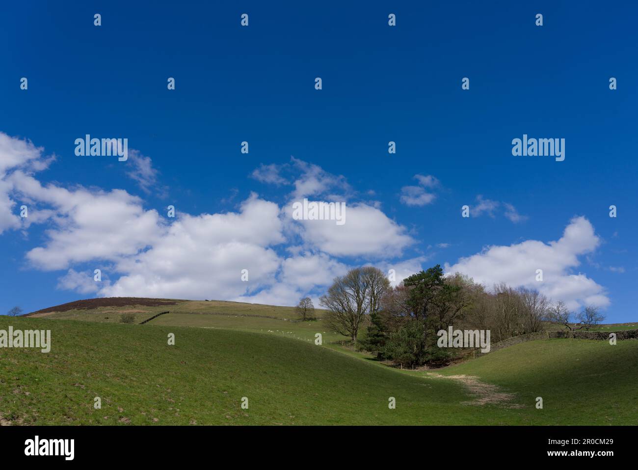 Sunny Spring day in Ladybower Reservoir, Peak District popular outdoor ...