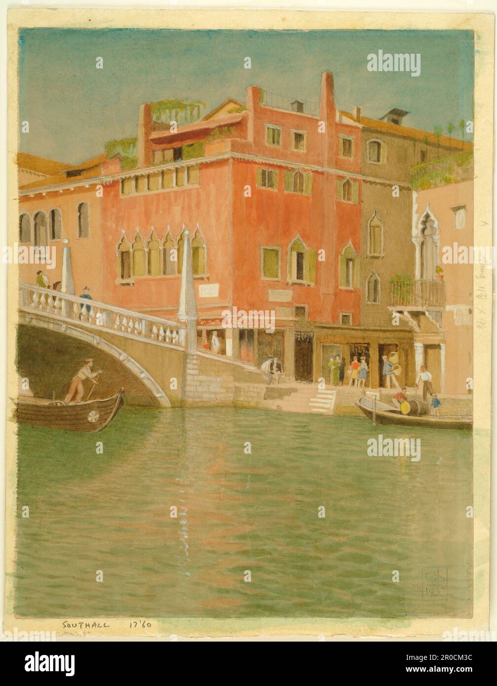 Ponte Cannareggio, Venice, Italy, 1937. By Joseph Edward Southall (d ...