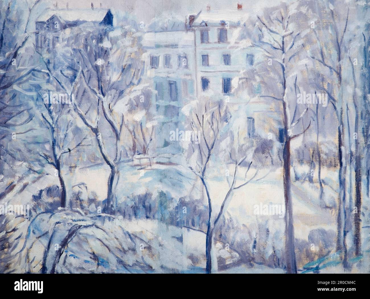 Snow In Russell Square, 1940. Oil on canvas. Artist: Stanislavwa de ...