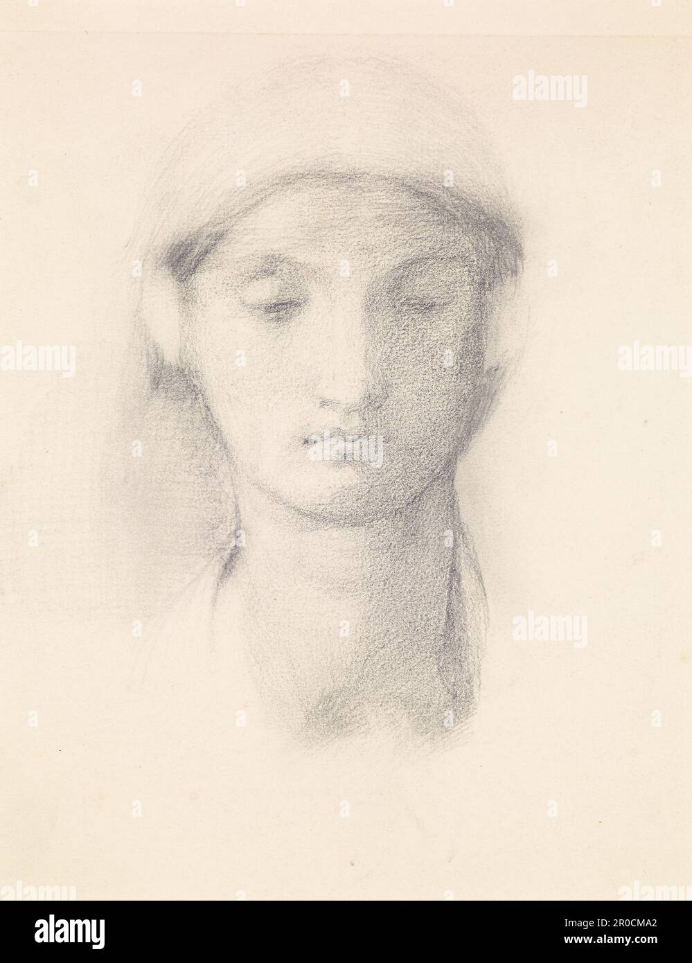 Female - Head Study from an Italian Model, 1864-1866. Artist: Edward ...