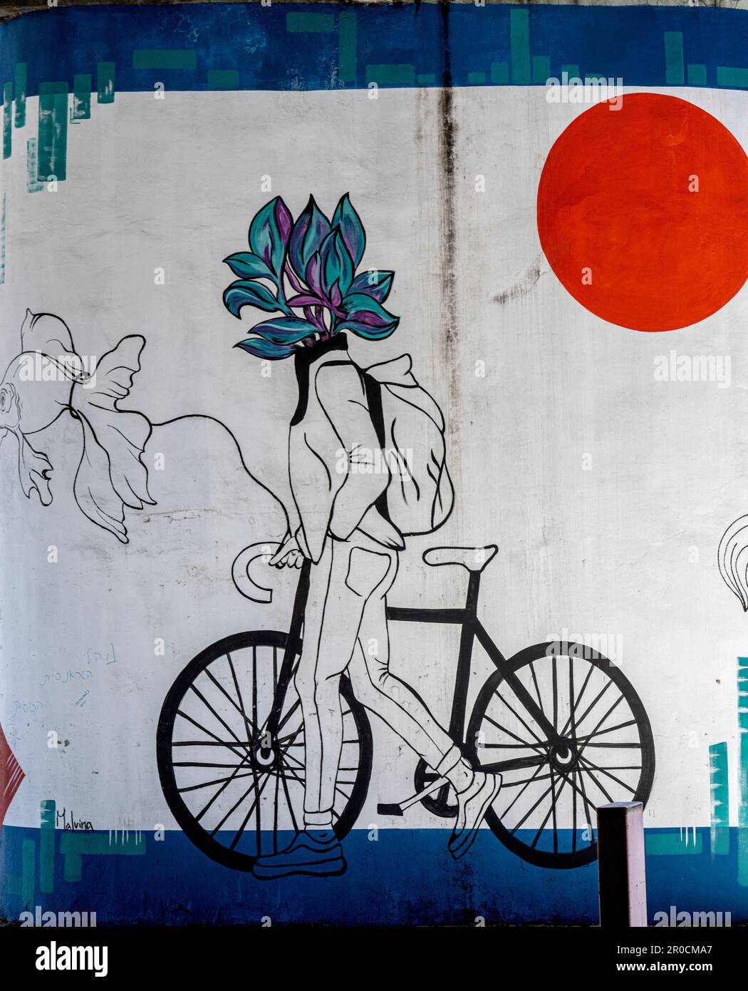 Graffiti on a wall. Photographed on the walls of the Central Bus ...