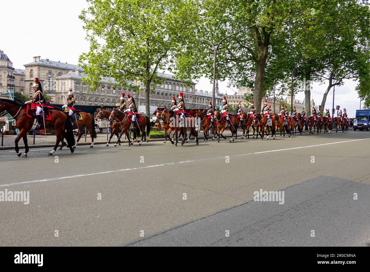 Paris, France. Mounted Garde Républicaine, Republican Guard members ...